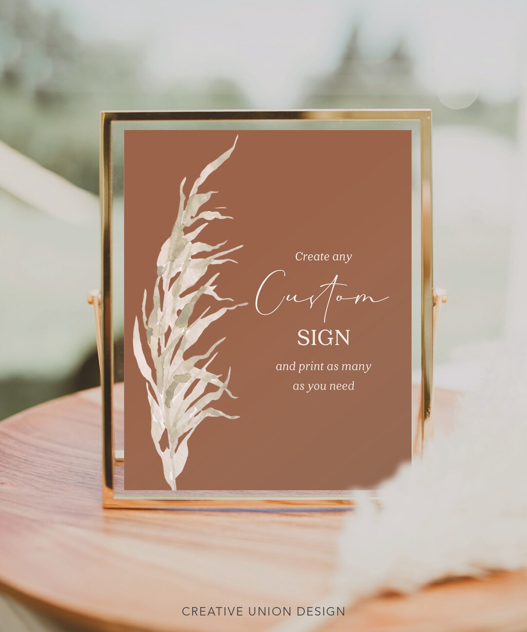 Bohemian Terracotta Custom Sign Template, Editable Bridal Shower Sign ...