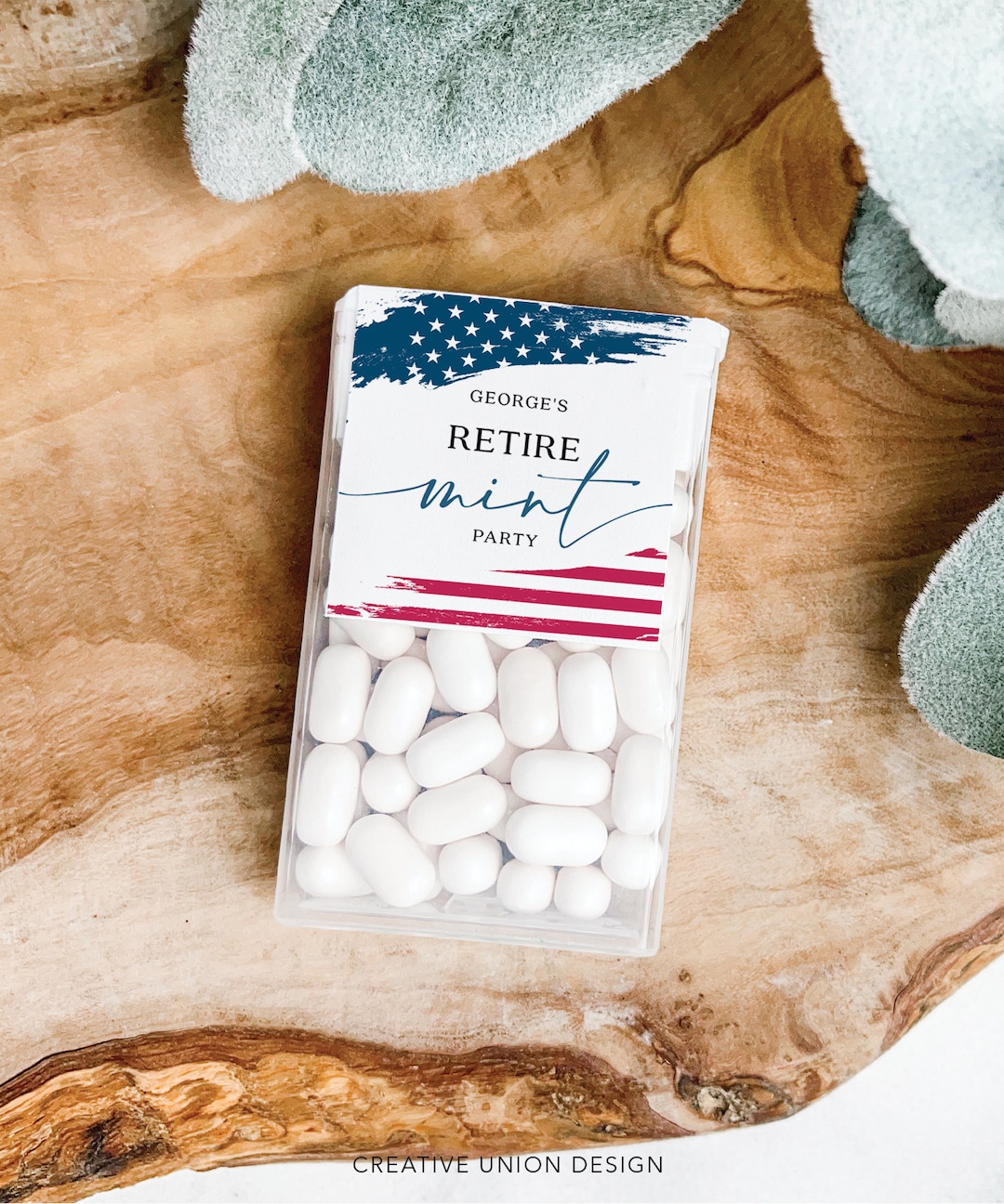 American Flag Retirement Party Favors Template, Retire Mints Party ...