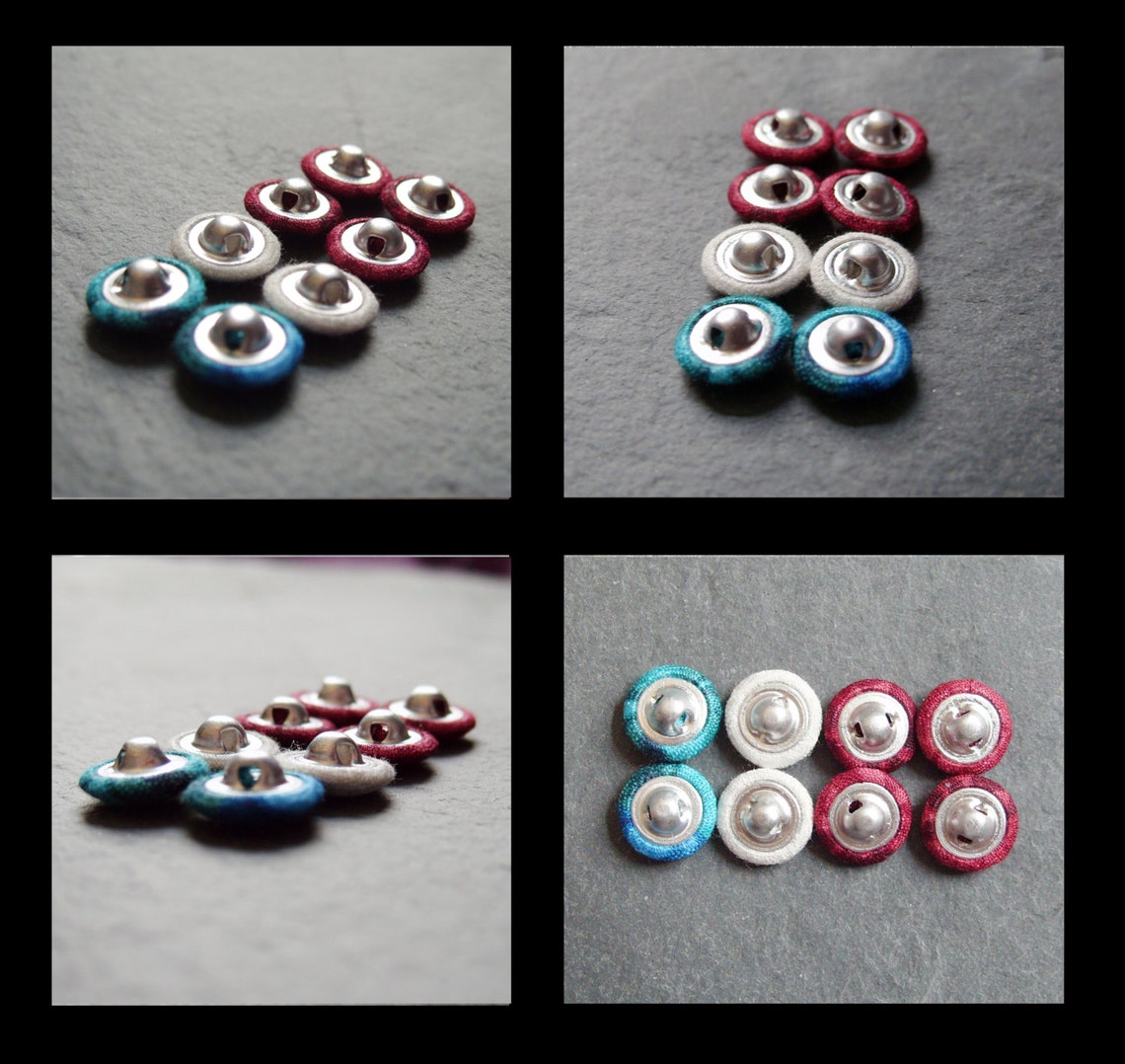 Fabric Covered Buttons 8 X 10mm Buttons Handmade Button | Etsy
