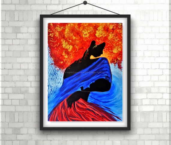 Matriarchy: Acrylic Painting of Mother and Baby Figurative | Etsy