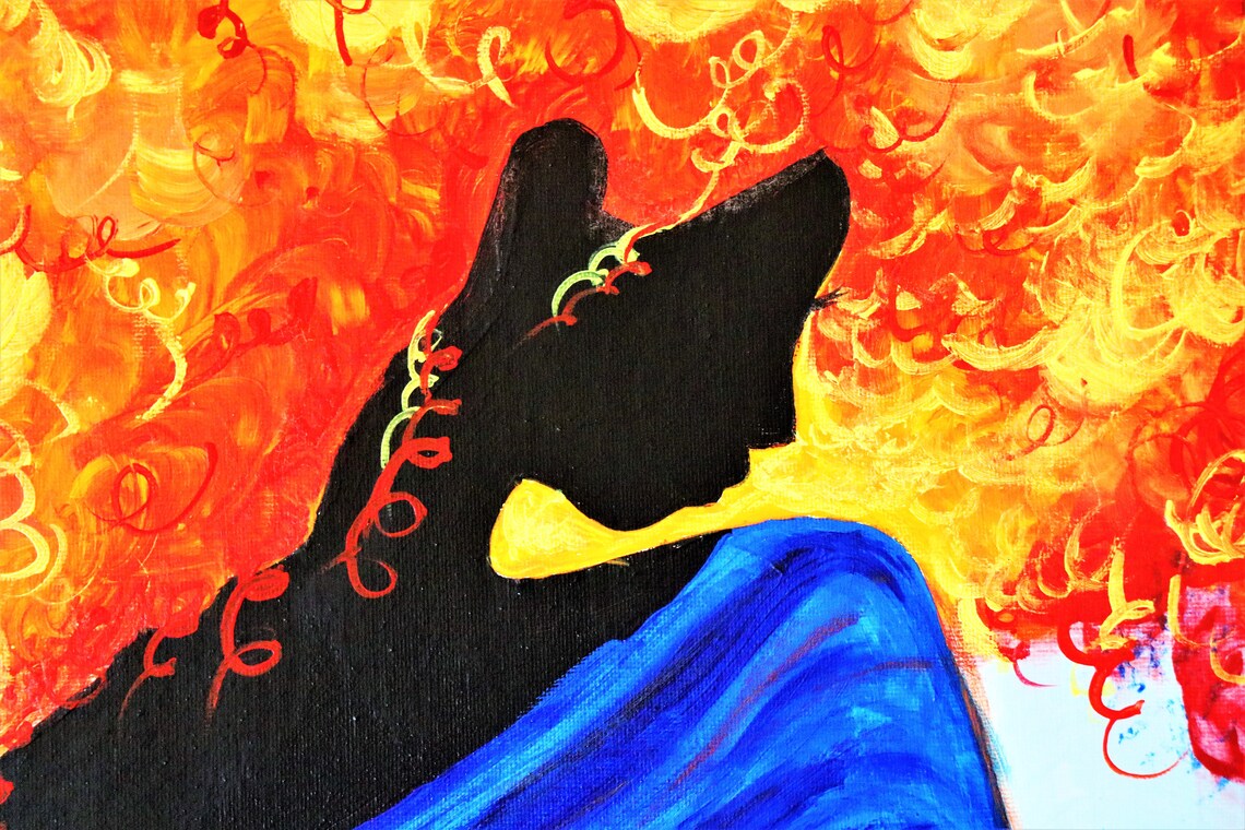 Matriarchy: Acrylic Painting of Mother and Baby Figurative | Etsy