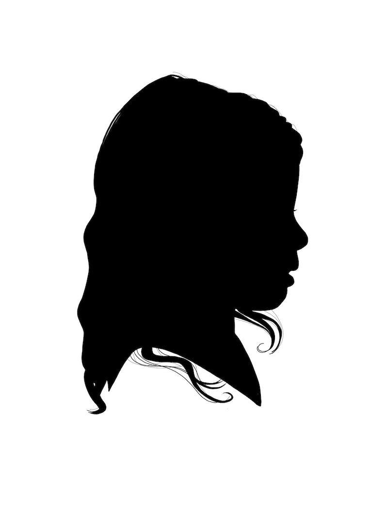 Silhouette Portrait Digital Print - Etsy