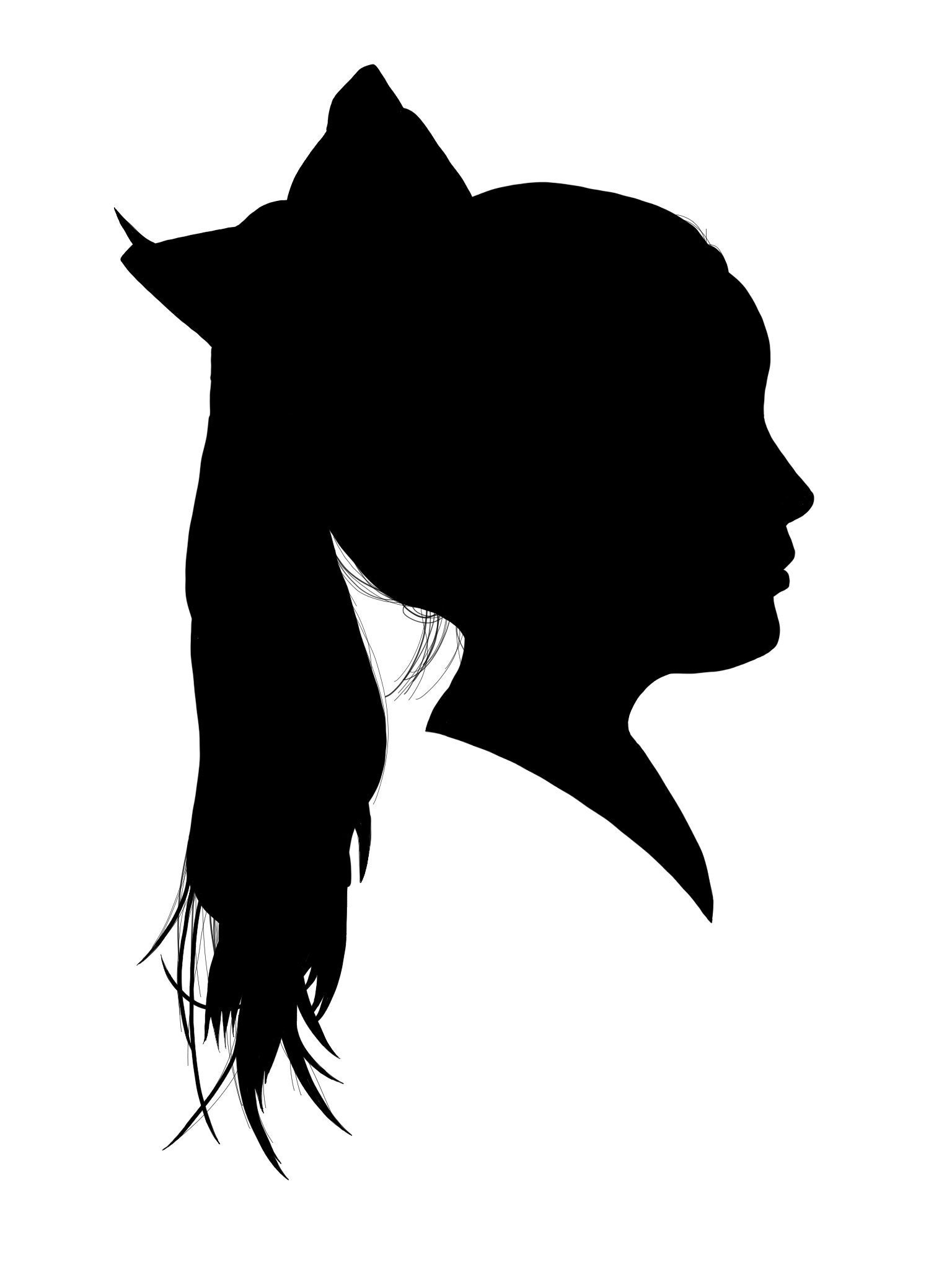 Silhouette Portrait Digital Print - Etsy