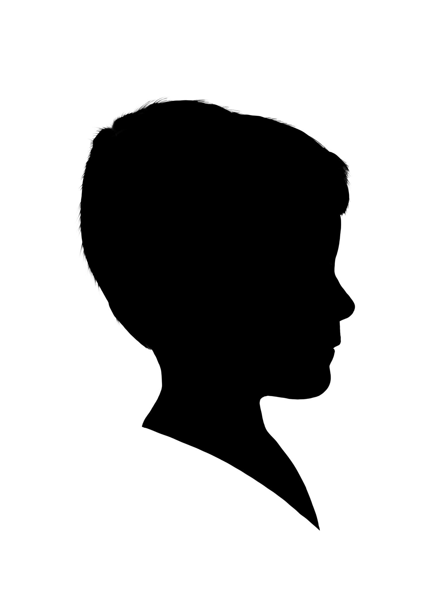 Silhouette Portrait Digital Print - Etsy
