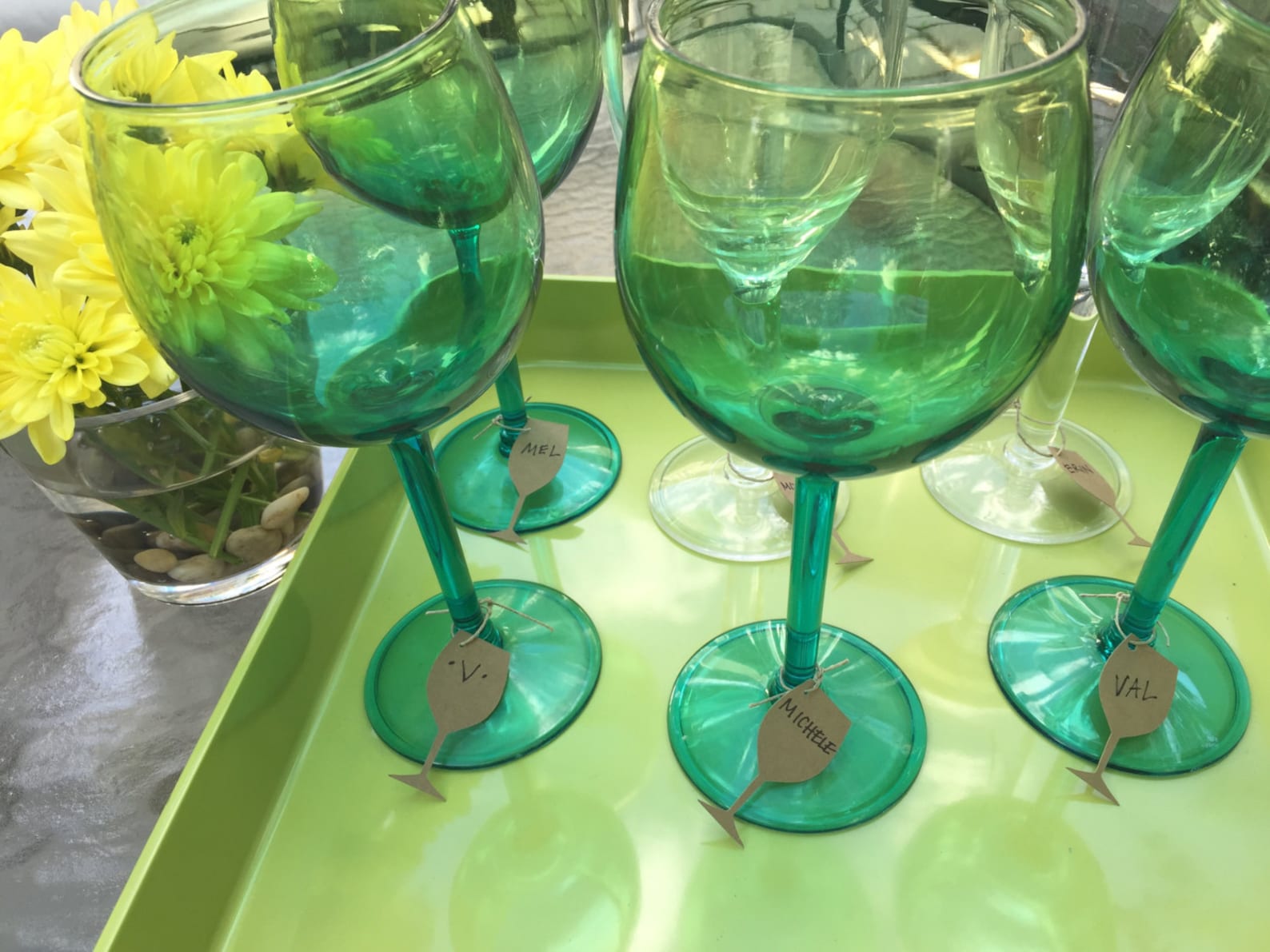 Wine Glass Tags Write on Paper Tags Favor Tags | Etsy