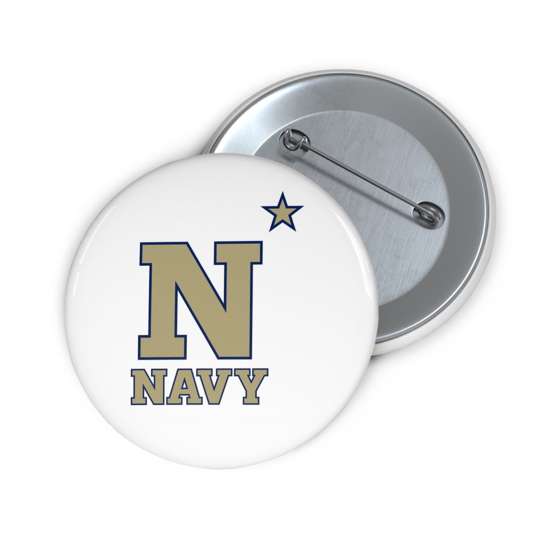 N* Pin Buttons, Military Button, Gift for Navy Mom, Tailgate Pin, US ...