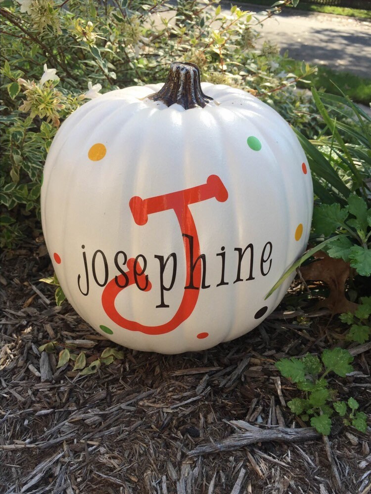 Personalized Name Pumpkin Monogram Decals DIY Kit Decorate | Etsy