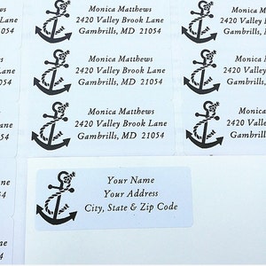 Anchor Personalized Address Labels, USNA, Commissioning, Thank You ...