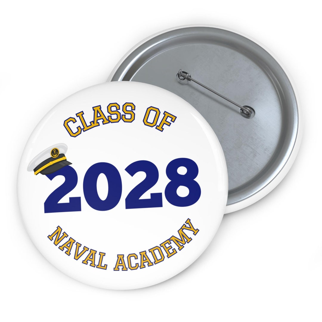 USNA Class of 2028 Pin Buttons, Military Button, Gift for Navy Mom ...