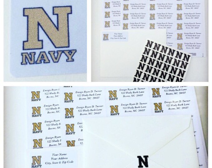 NAVY Address Labels USNA Commissioning Thank You - Etsy