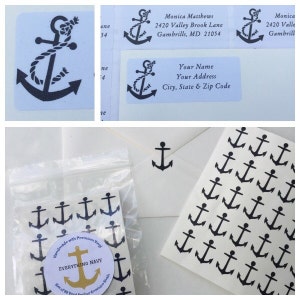 Anchor Personalized Address Labels, USNA, Commissioning, Thank You ...