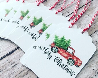 Red Gift Tags | Etsy