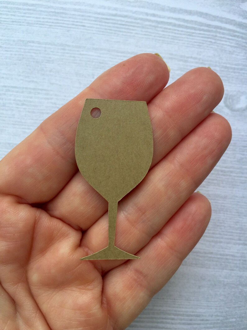 Wine Glass Tags Write on Paper Tags Favor Tags | Etsy