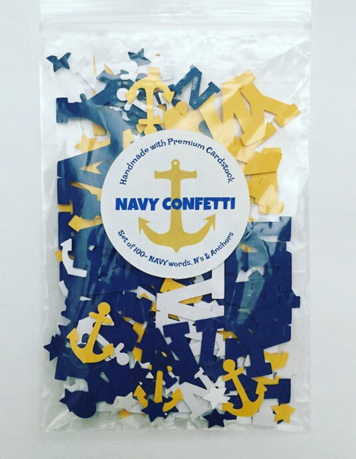 NAVY Paper Confetti USNA Graduation Anchor Confetti Navy - Etsy
