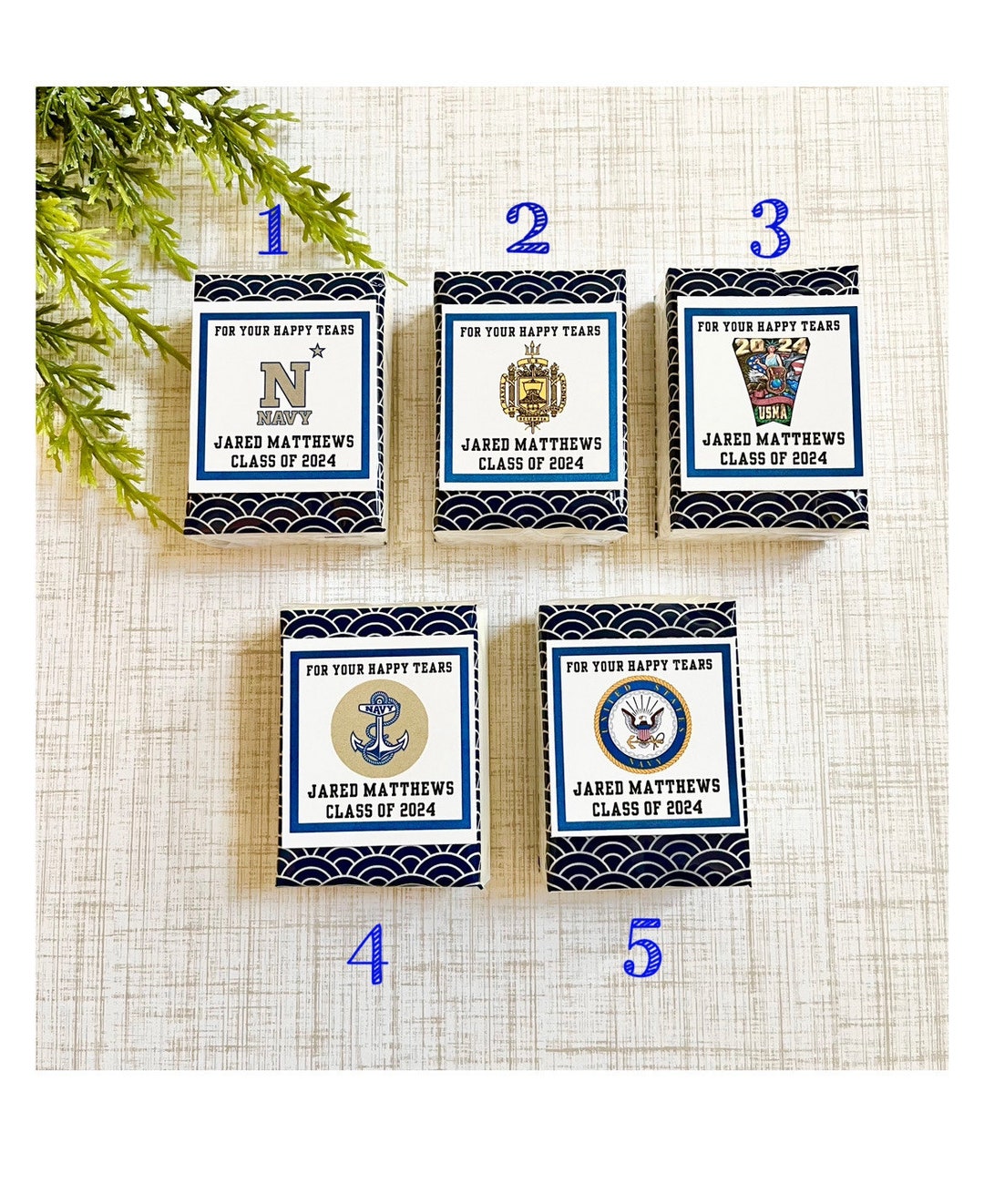 Custom US Navy Graduation Tissue Packs: Happy Tears Favors (10 Pack) - Etsy