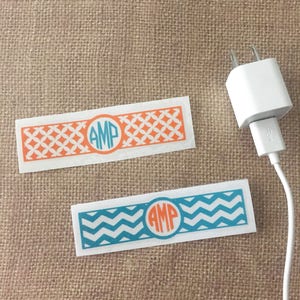 Iphone Charger Decal Anchor Monogram Charger Decal - Etsy