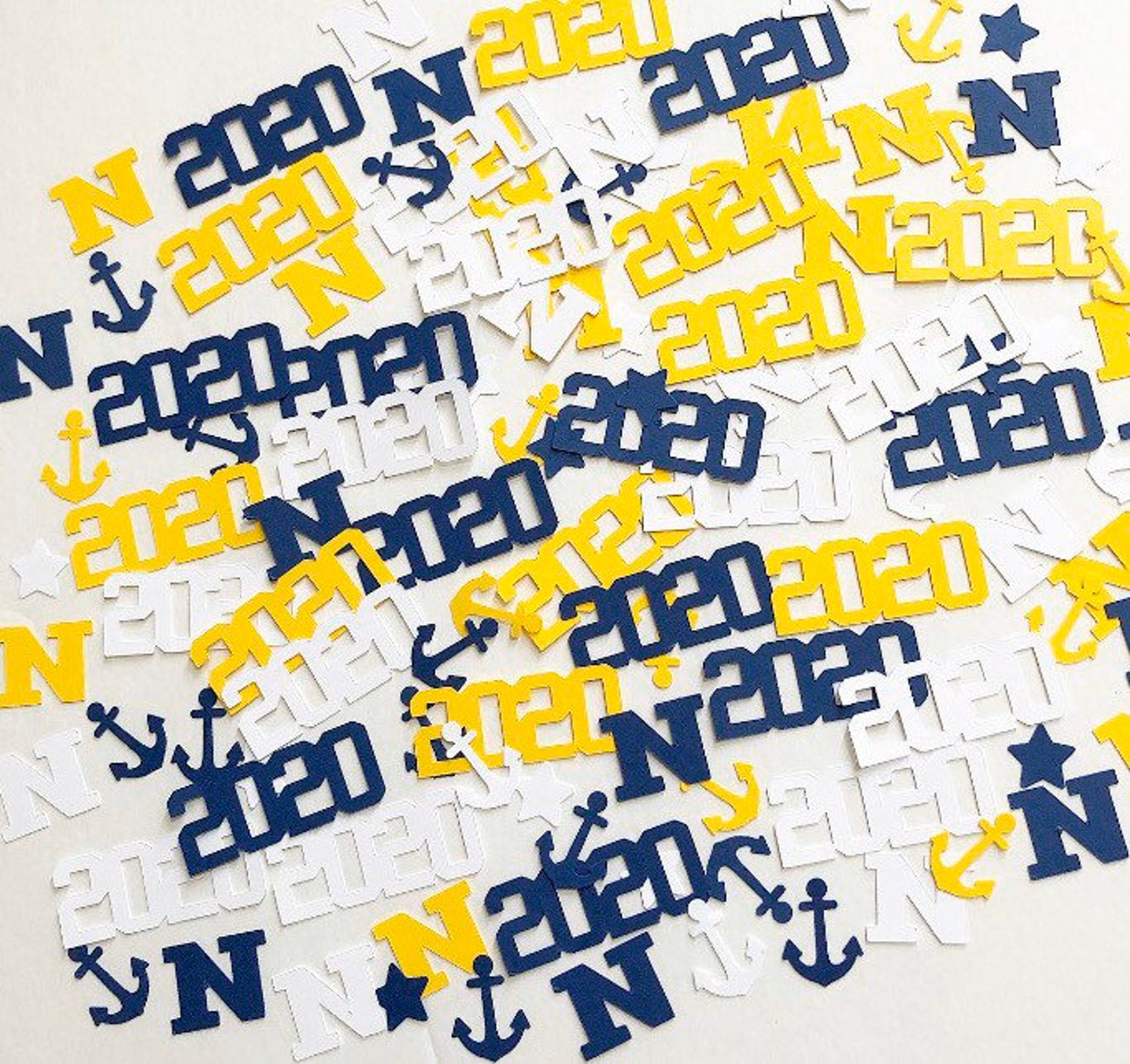 NAVY Paper Confetti USNA Graduation Anchor Confetti Navy - Etsy