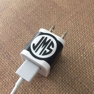 Iphone Charger Decal Anchor Monogram Charger Decal - Etsy