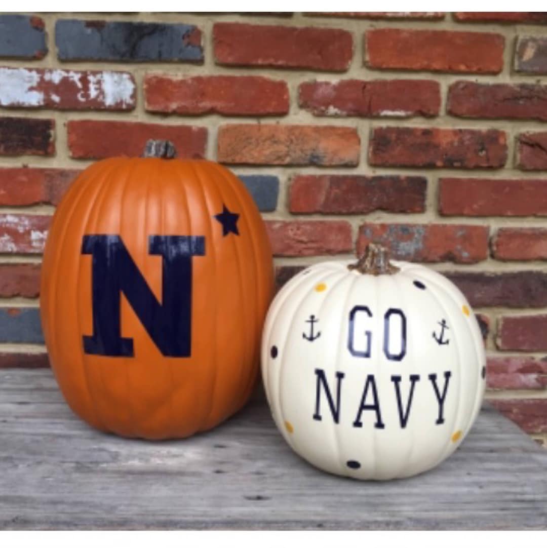 Military Pumpkin Decals, Go Navy Decals, Halloween Decals, USNA Spirit ...
