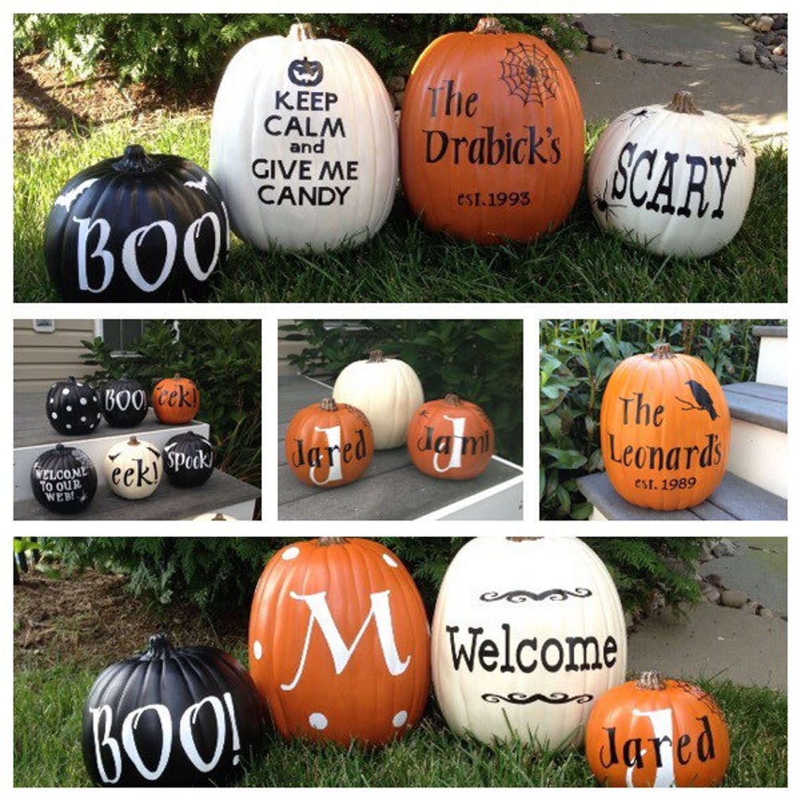 Personalized Family Pumpkin Decals Family Name Halloween - Etsy