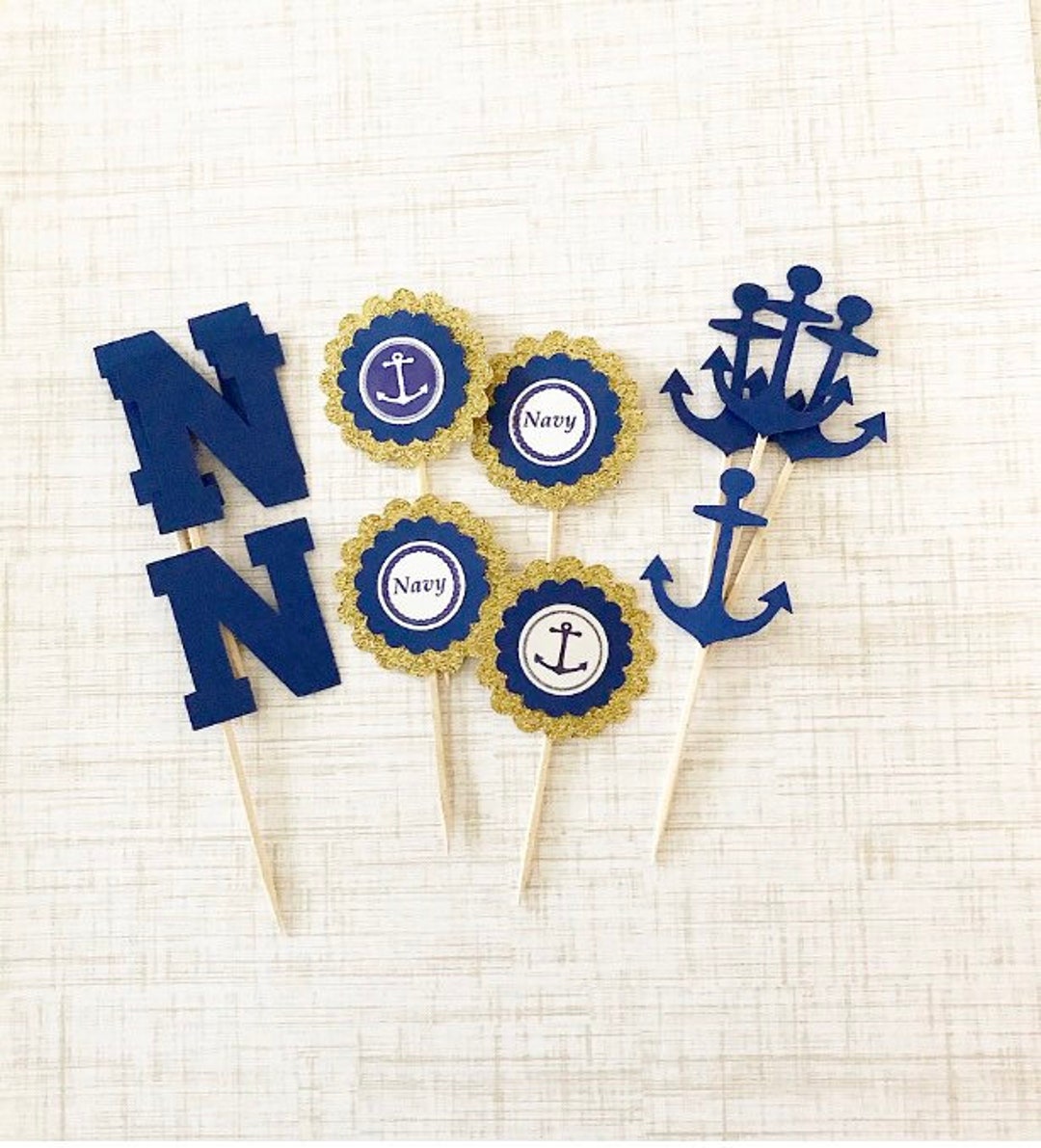 NAVY Cupcake Toppers, USNA Graduation, Commissioning Week, Navy Mom ...