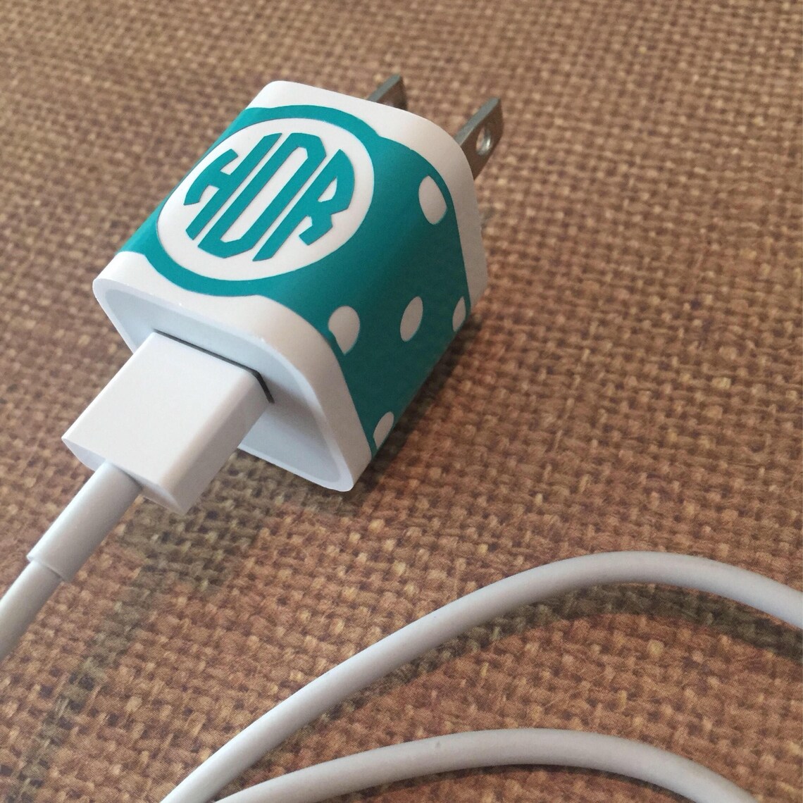 Iphone Charger Decal Anchor Monogram Charger Decal - Etsy