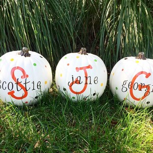 Personalized Name Pumpkin Monogram Decals DIY Kit, Decorate for ...