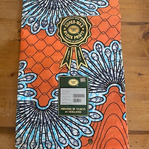 Vlisco Holland Wax Block Prints Fabric - 6 Yards - Etsy