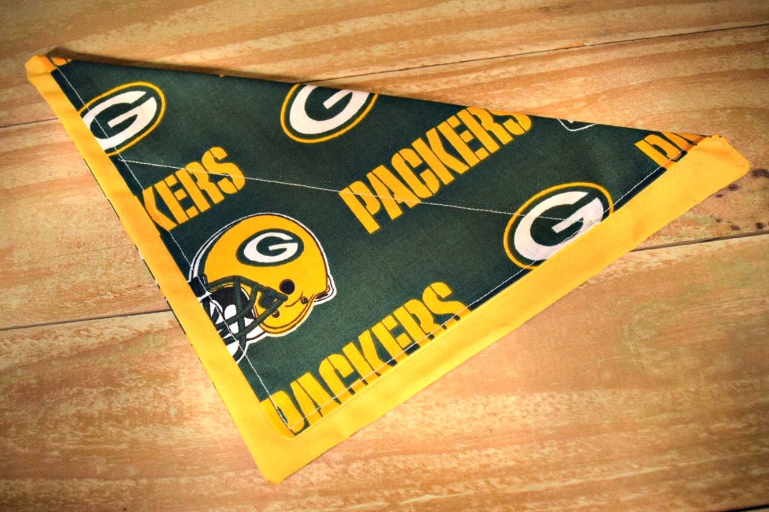 Green Bay Packers NFL Football Slip Through Collar No Tie Pet Bandana ...