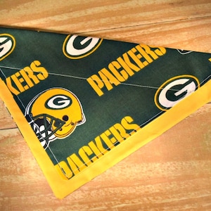 Green Bay Packers NFL Football Slip Through Collar No Tie Pet Bandana ...