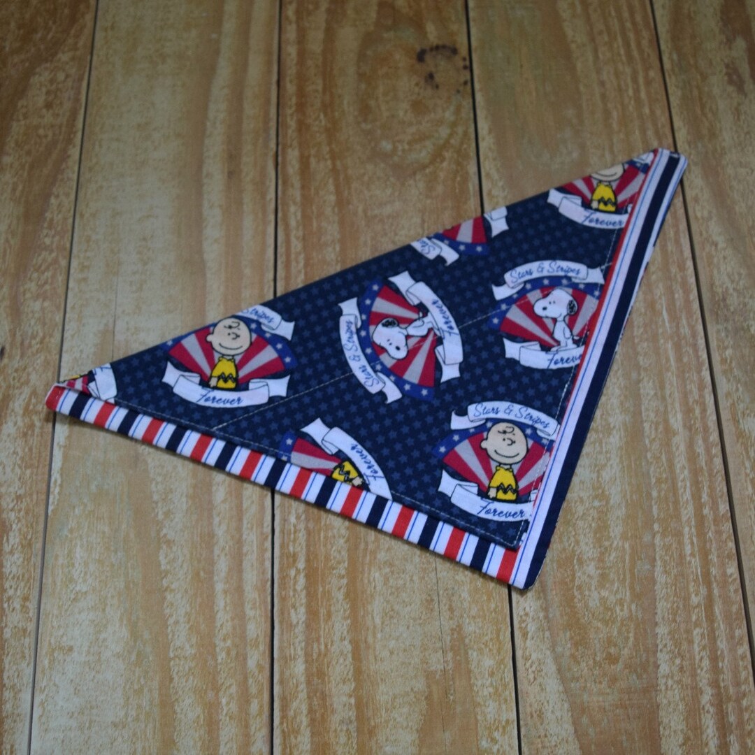 Snoopy and Charlie Slip Through Collar No Tie Pet Bandana - Etsy