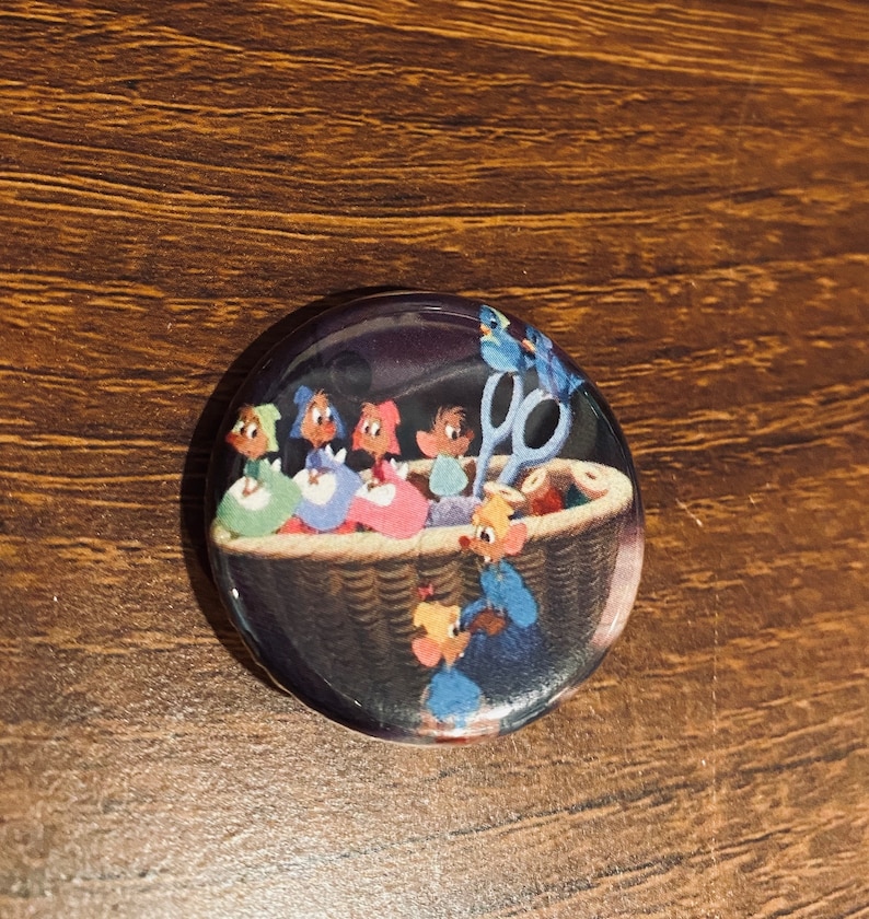 Disney - Cinderella Mice and Birds Making Dress 1.25 Inch Button Pin - Etsy