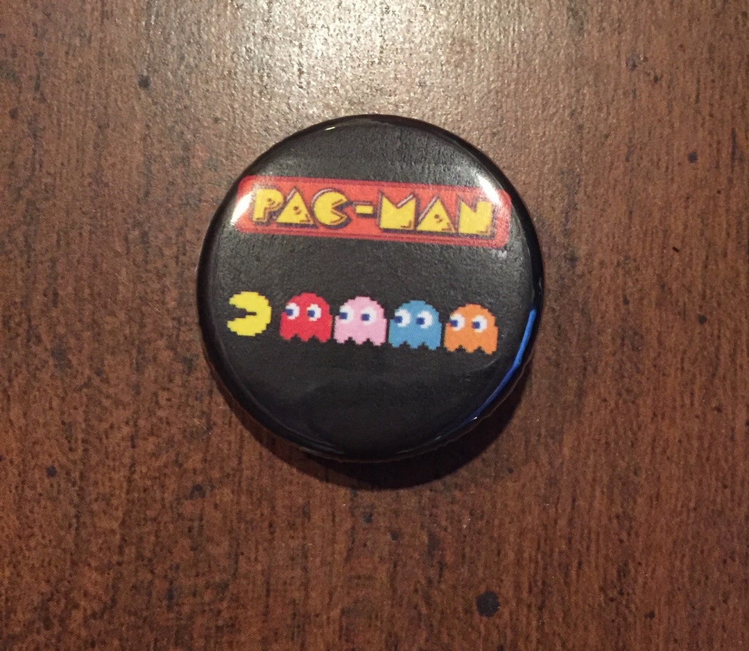 The 80s - Pac-man Retro Video Game Icon 1.25 Inch Button Pin - Etsy