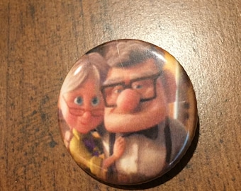 Disney up Carl and Ellie Young Couple 1.25 Inch Button Pin | Etsy