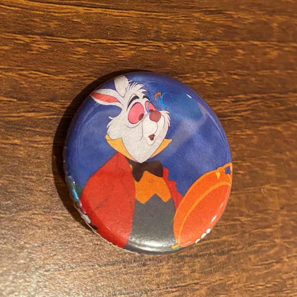 White Rabbit Button - Etsy