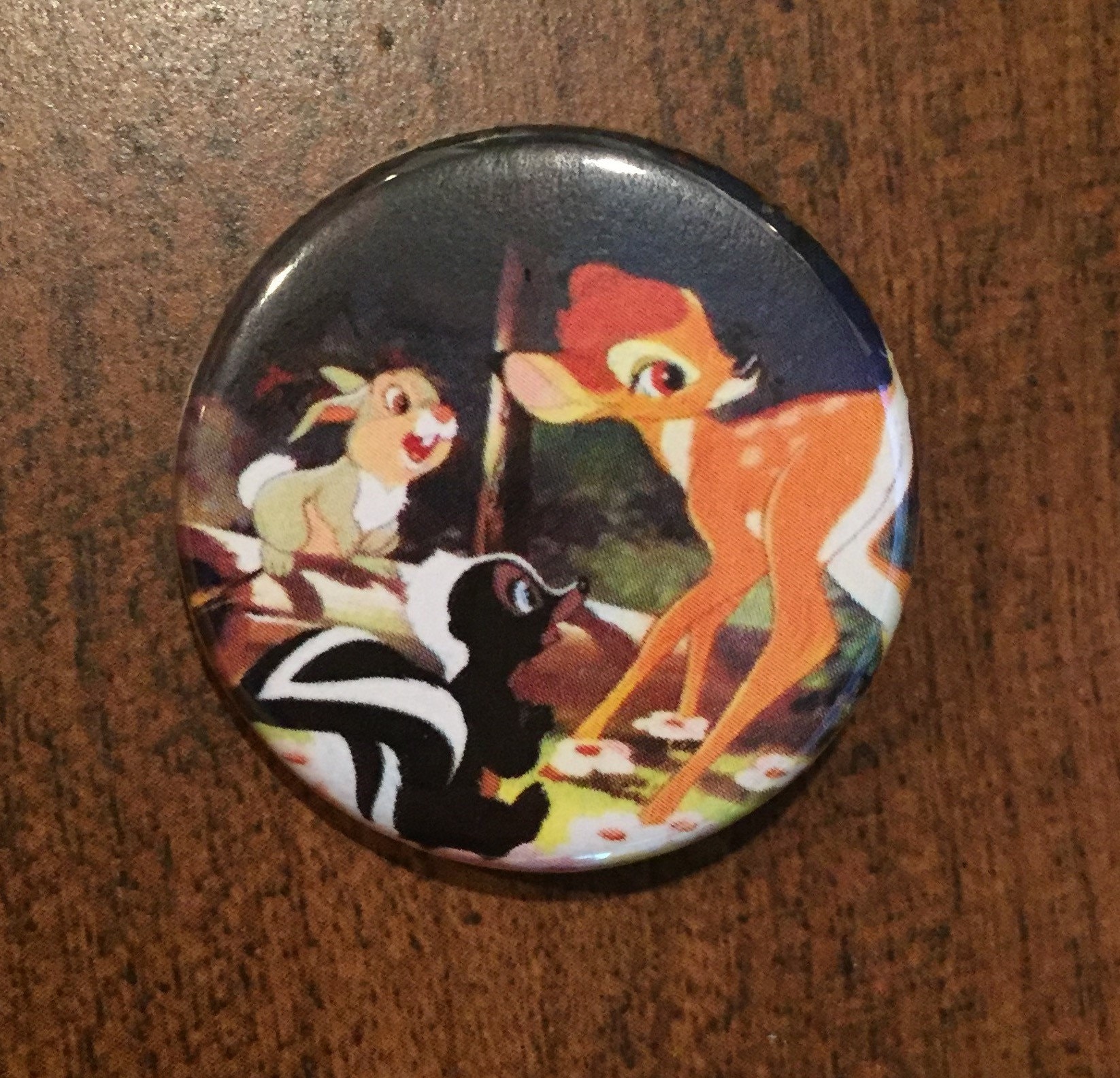 Disney Bambi and Friends 1.25 inch Button Pin | Etsy