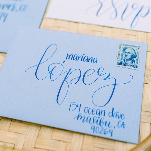 Handwritten Calligraphy Wedding Invitations // Envelope - Etsy