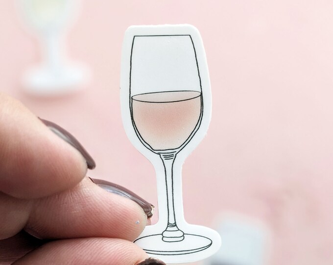 Wine Glass Sticker Set, Graduation Gifts, Cheers Sticker, Rose Wine ...