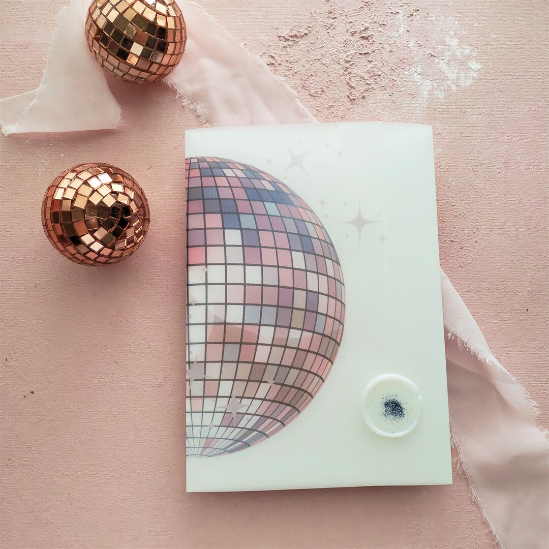 Disco Ball Retro Wedding Invite, Vellum Wrap, Vellum Jacket, Bach Party ...