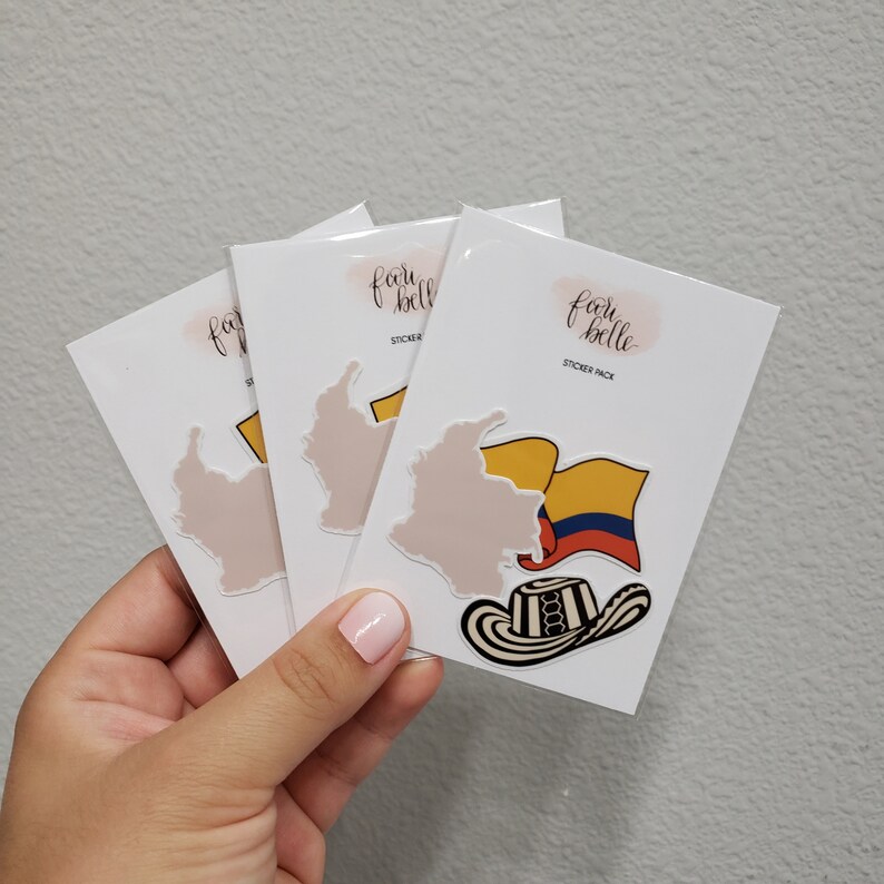 Colombia Stickers Colombia Map Sombrero Vueltia'o - Etsy