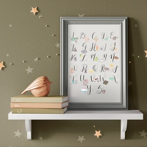 Spanish Alphabet Poster Spanish Nursery Decor Spanish Art | Etsy