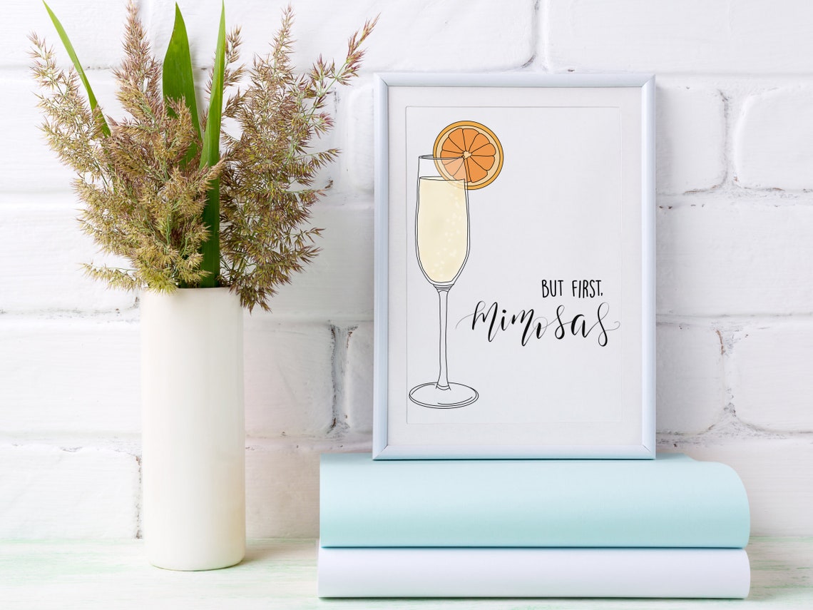 But First Mimosas Mimosa Bar Sign Bridal Brunch Decor Bar - Etsy