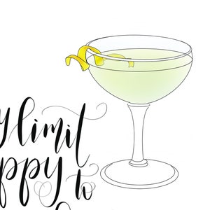 Happy Hour Bar Sign, Cocktail Art Sign, Bar Cart Decor, Calligraphy Bar ...