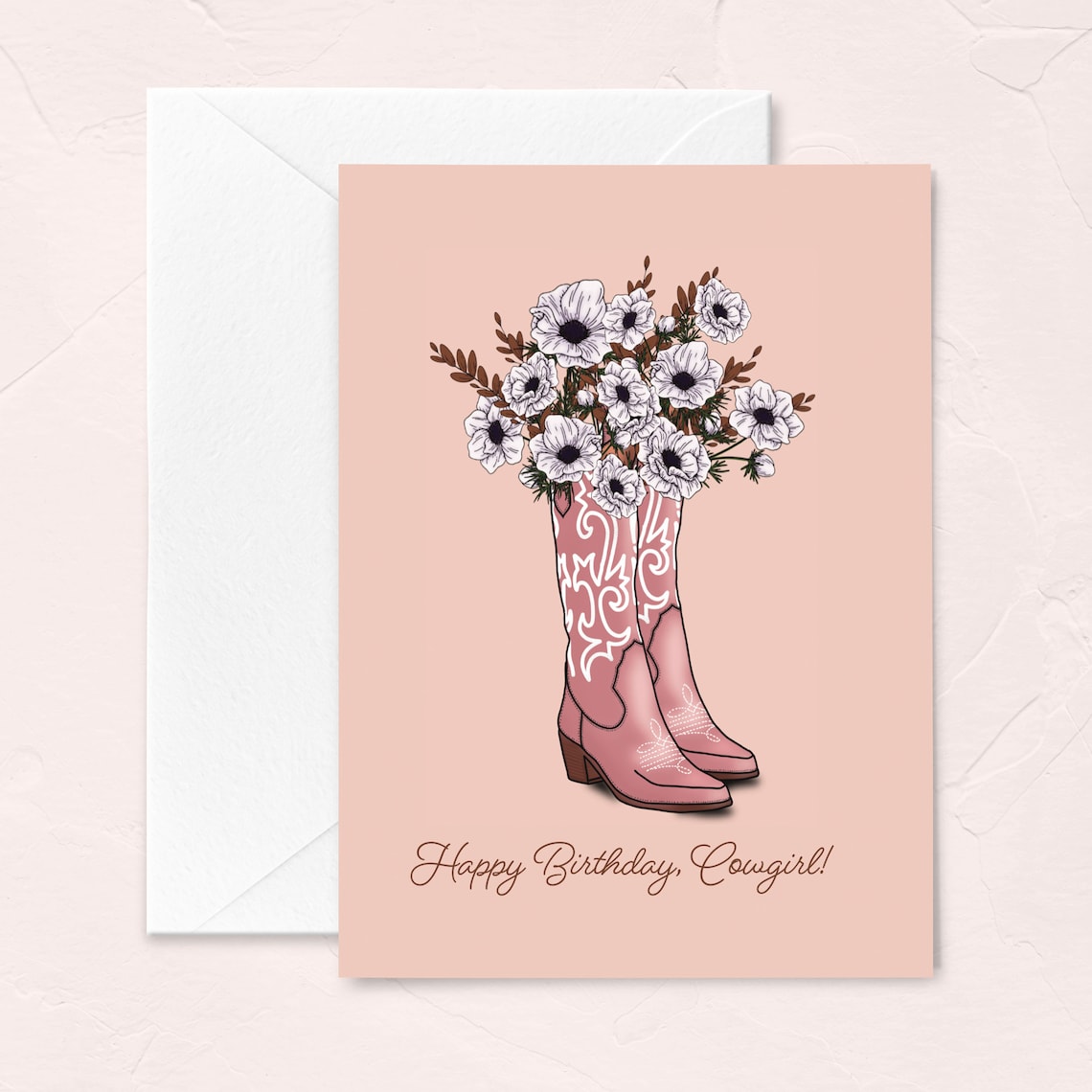 Happy Birthday Cowgirl Girl Birthday Card Western Birthday - Etsy