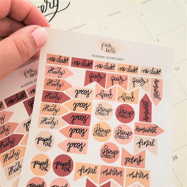 College Planner Stickers - Etsy