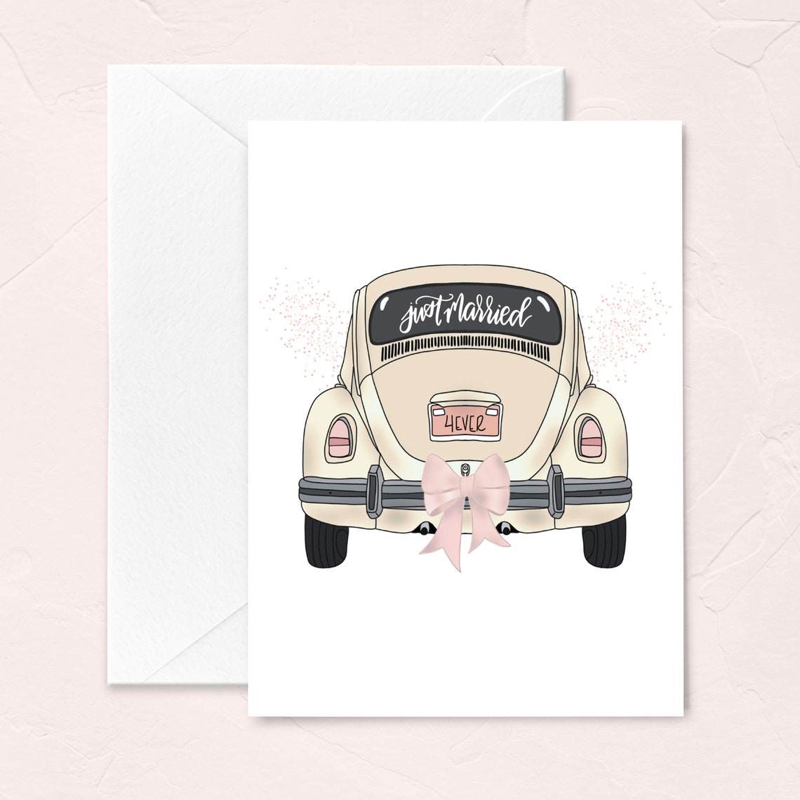 Cute Wedding Card Wedding Getaway Card Just Married Wedding - Etsy