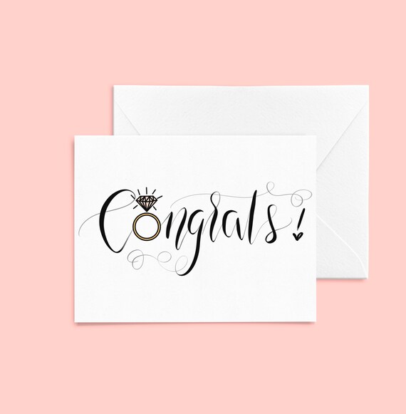 Engagement Gift Engagement Card Congratulations You're - Etsy