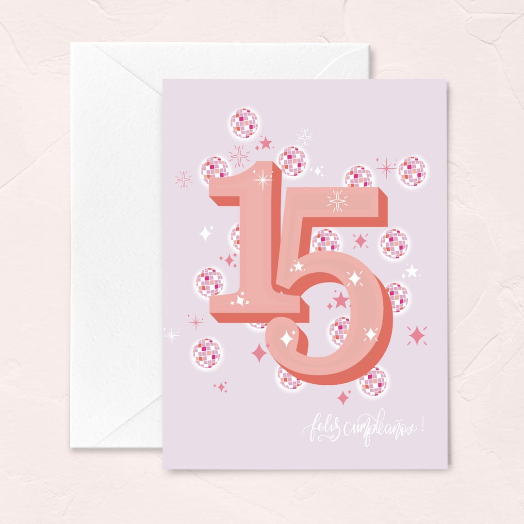 Quinceanera Greeting Card, Sweet 16 Spanish, 15th Birthday Card, Feliz ...