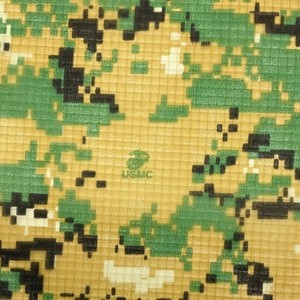 MARPAT WOODLAND 70D Nylon Ripstop Military Spec USMC Logo Camo Multiuse ...
