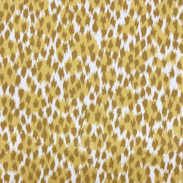 Yellow Leopard Print Fabric - Etsy